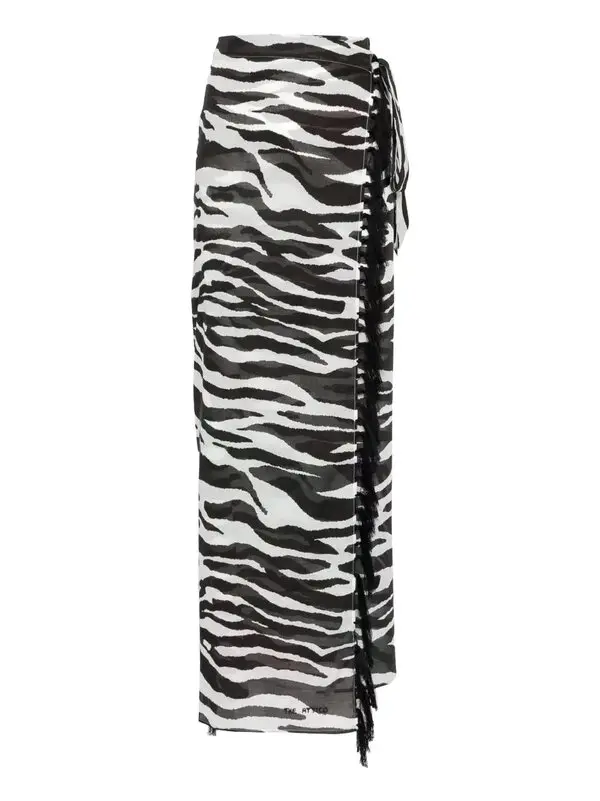Attico Animal-print Pareo - Black