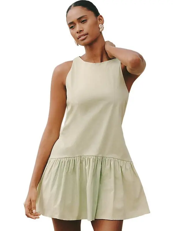 Peixoto Addison Sleeveless Drop-waist Mini Dress - Mint