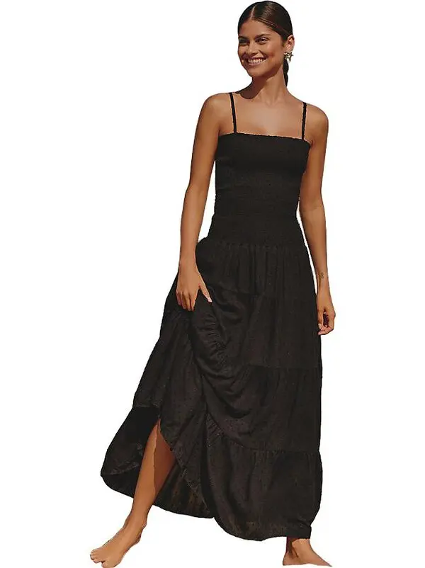 Peixoto Clemente Tiered Maxi Dress - Black