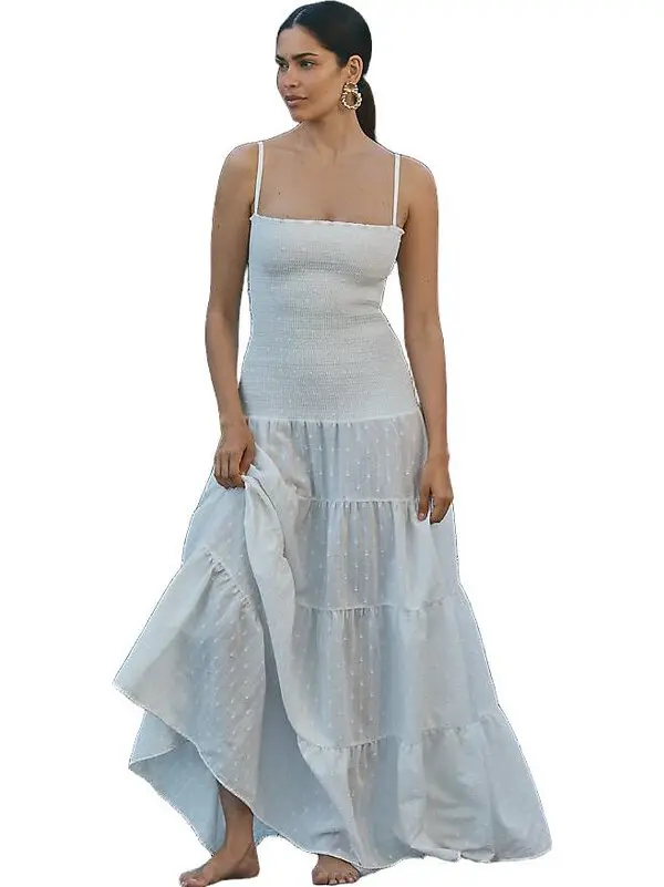 Peixoto Clemente Tiered Maxi Dress - White