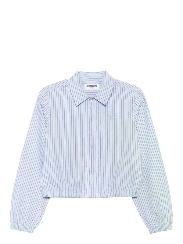 CHOCOOLATE Striped Jacket - Blue
