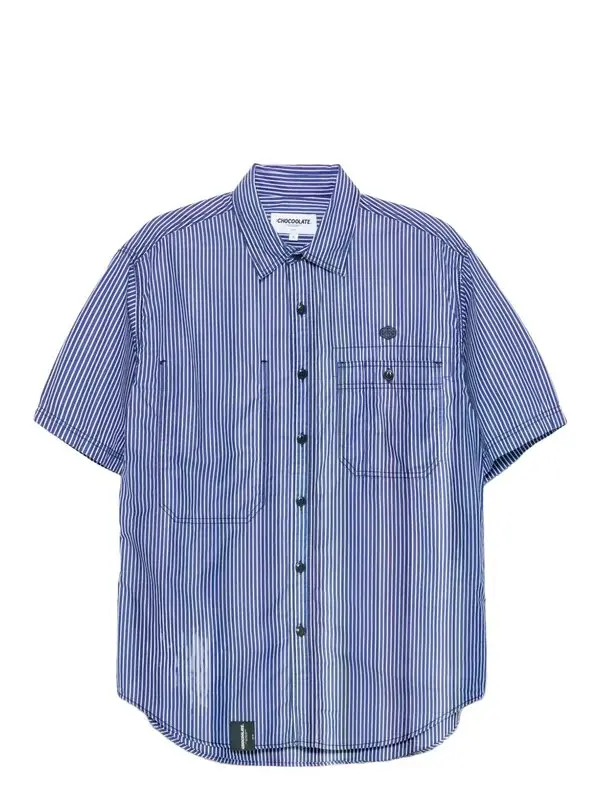 CHOCOOLATE Striped Shirt - Blue