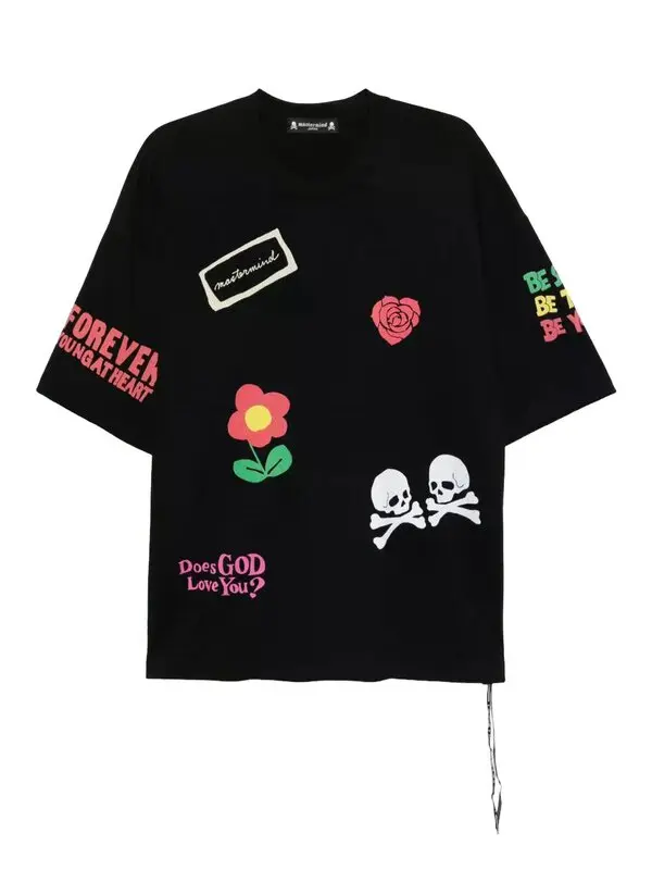 MASTERMIND WORLD Graphic-print T-shirt - Black