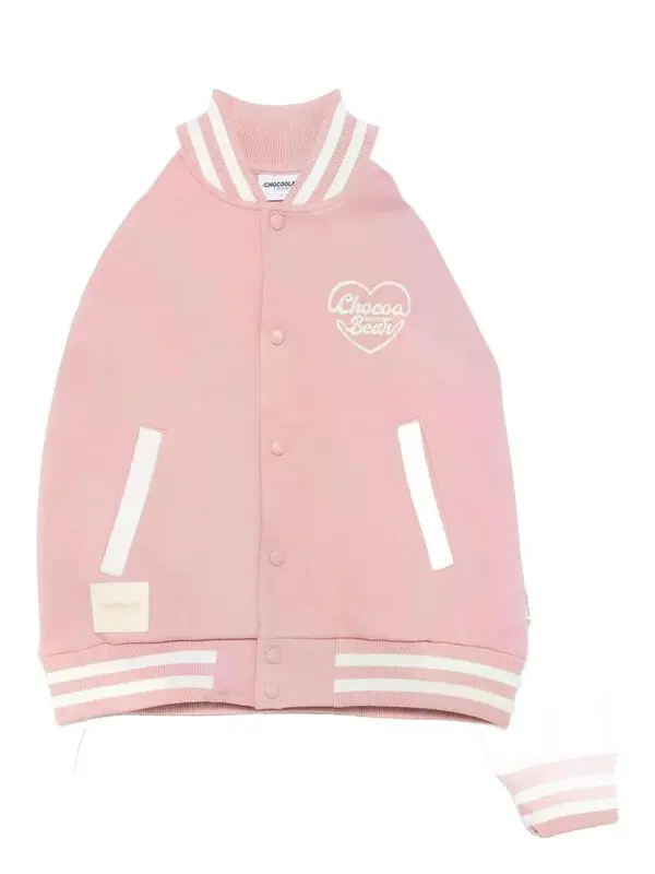 CHOCOOLATE Logo-embroidered Bomber Jacket - Pink