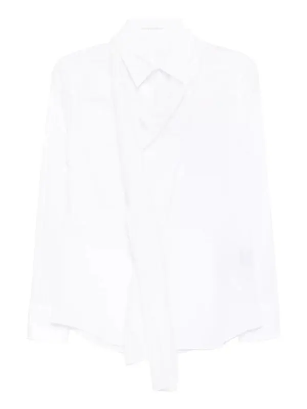 Yohji Yamamoto Scarf Detail Shirt - White