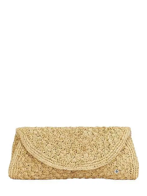FLORABELLA Rimini Clutch - Natural & Gold