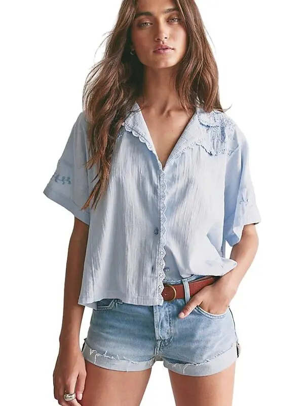 Free People We The Free Cali Cuffed Denim Shorts - Mojave
