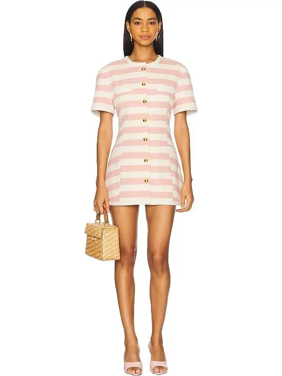 MAUDE CLUB Taylor Dress - Pink & Ivory