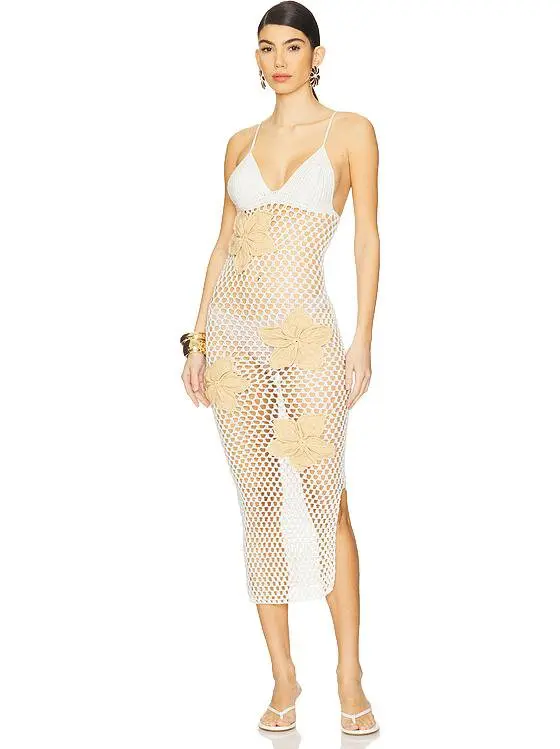 BAHIA MARIA Flora Midi Dress - Ivory