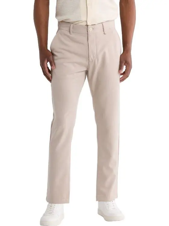 DENIM AND FLOWER Flat Front Stretch Trousers - Sand