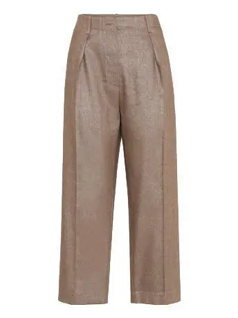 Brunello Cucinelli Pleated Chino Trousers - Hazelnut