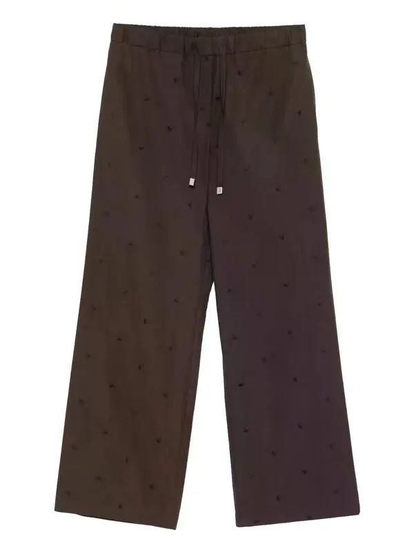 Attico Straight-leg Trousers - Brown