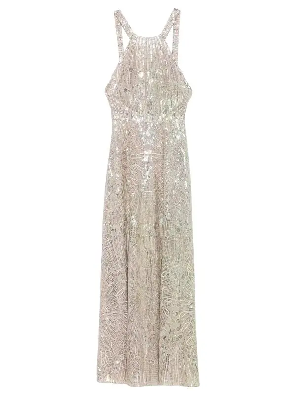 Elie Saab Sequin-embellished Maxi Dress - Brown