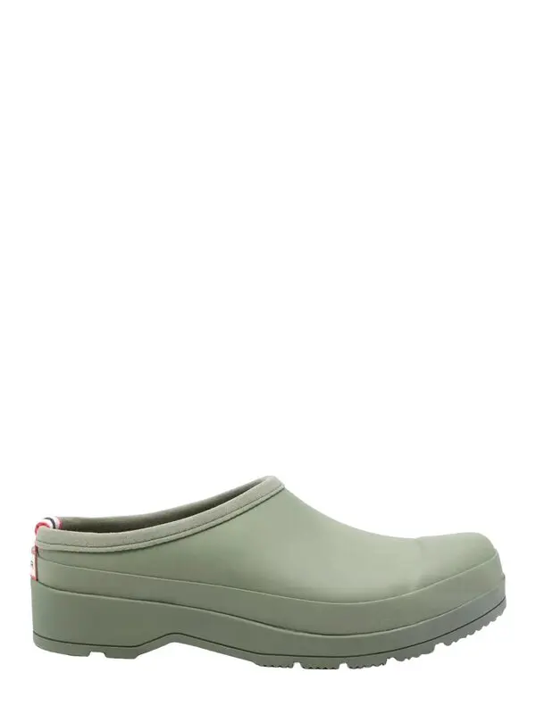 Hunter Logo-print Mules - Green