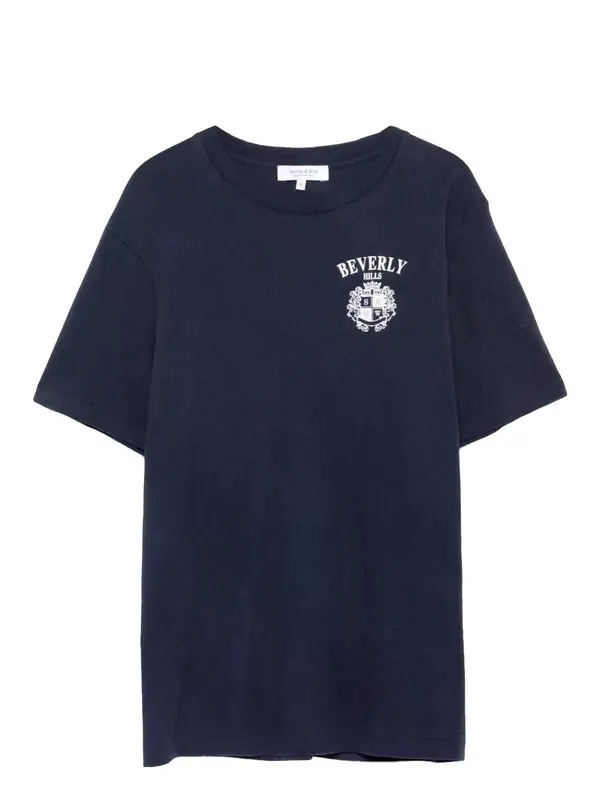 SPORTY & RICH Beverly Hills-crest T-shirt - Blue