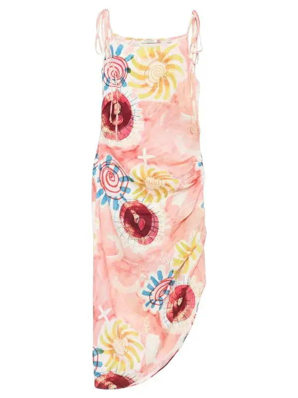 Scotch & Soda Abstract-print Maxi Dress - Pink