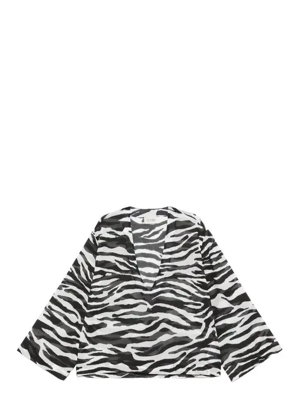 Attico Zebra-print Blouse - White