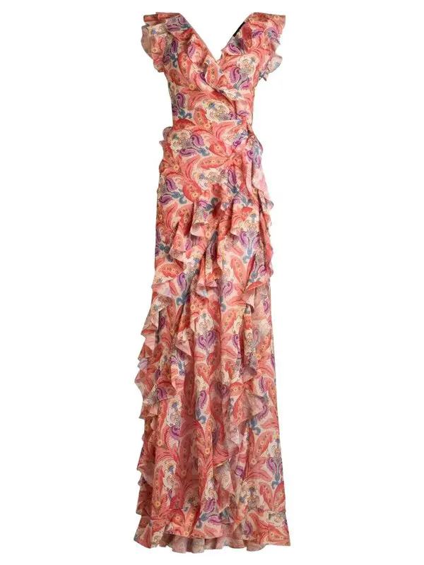 Etro Printed Maxi Dress - Orange
