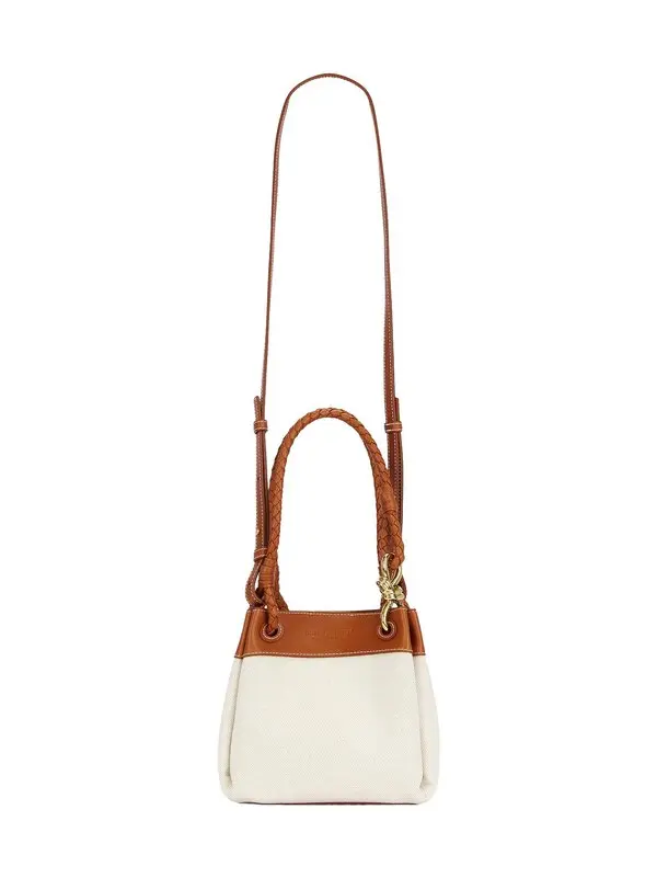 Bottega Veneta Small Parachute Canvas Bag - Natural  Light Wood  & Muse Brass