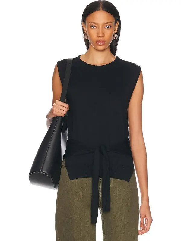 LEMAIRE Trompe L'oeil Sleeveless Top - Black