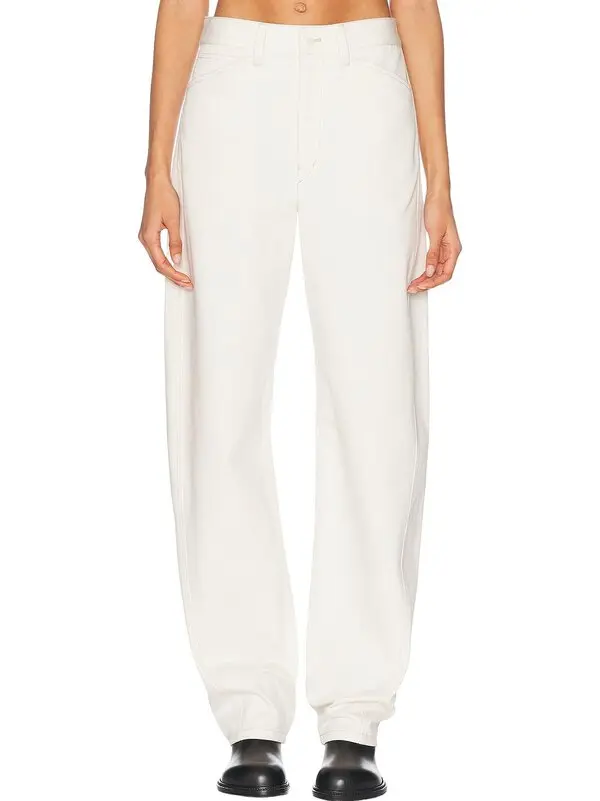 LEMAIRE Five Pocket Twisted Pant - Creamy White