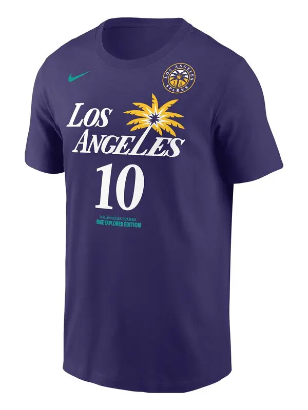 Nike Kelsey Plum Los Angeles Sparks Wnba T-shirt - Purple