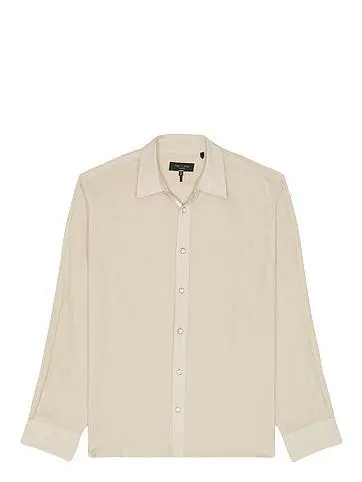 Rag & Bone Finch Gauze Stripe Shirt - Silver