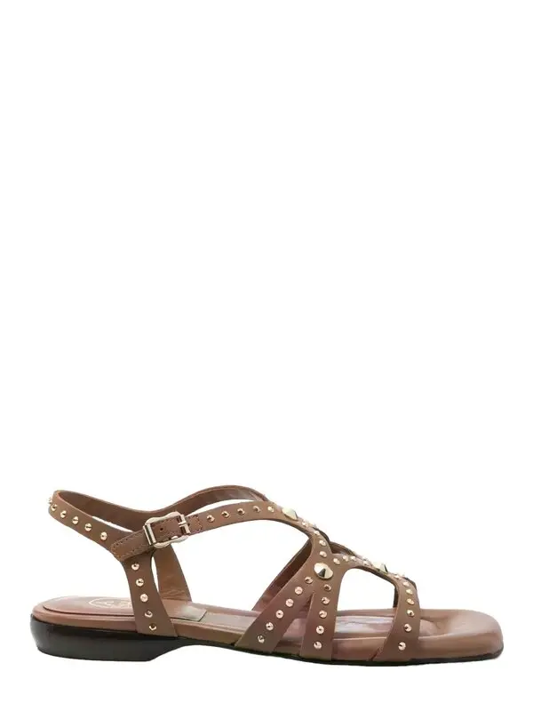 Ash Ruby Studded Sandals - Brown