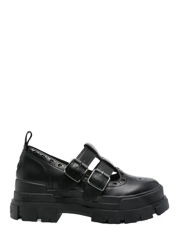 BUFFALO Aspha Jane Heart Brogues - Black