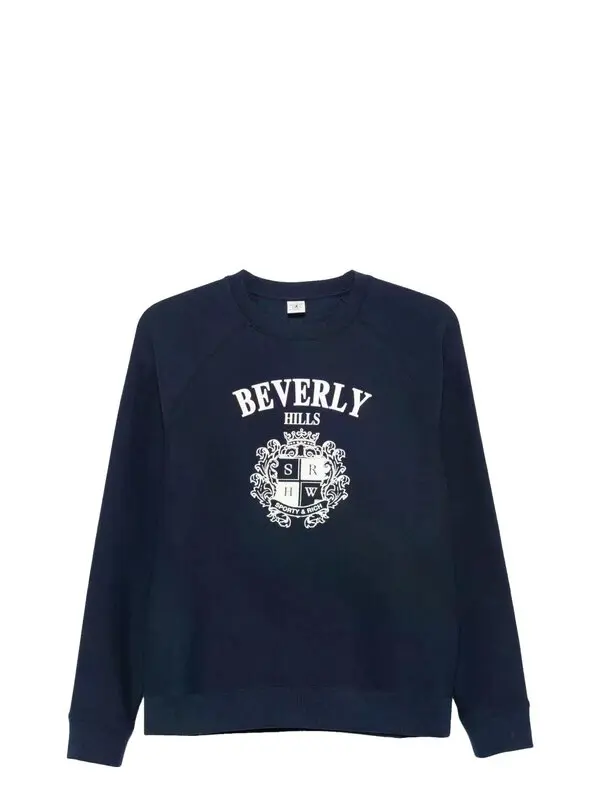 SPORTY & RICH Beverly Hills Crest Sweatshirt - Blue