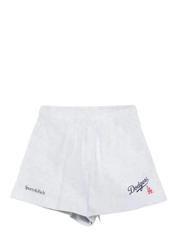 SPORTY & RICH X Dodgers Serif Disco Shorts - Grey