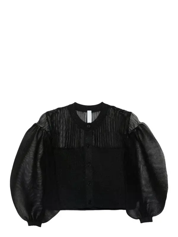 CFCL Fluted Lucent Cardigan - Black