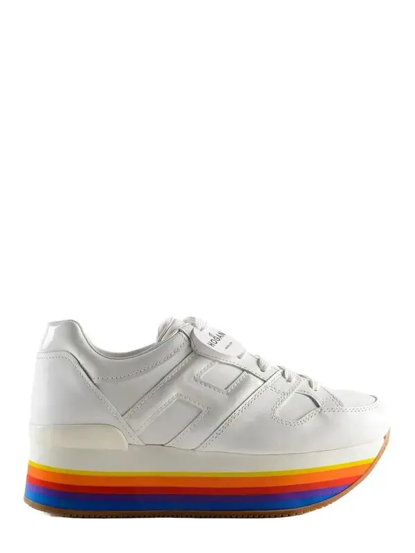 Hogan Leather Platform Sneakers - White