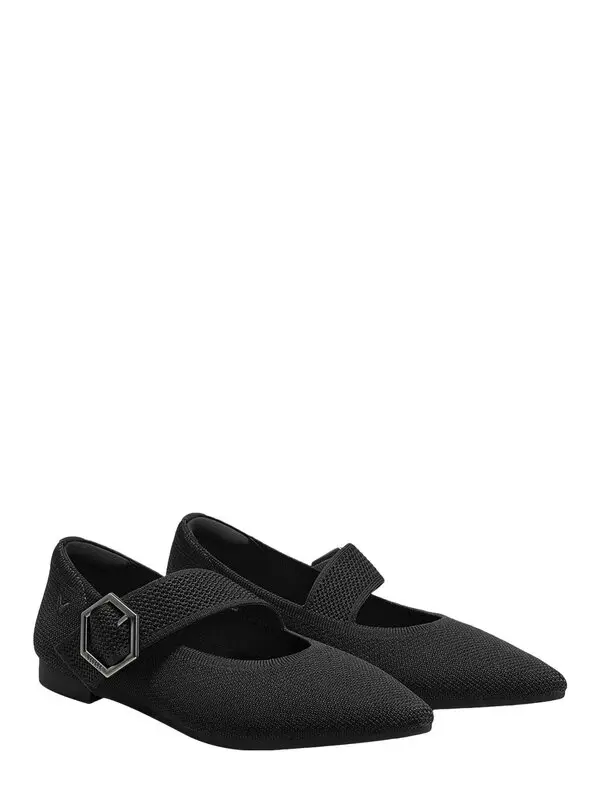 Vivaia Pointed-toe Mary Jane Flats - Black