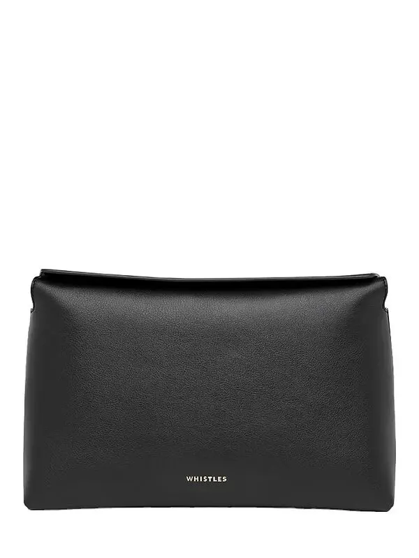 Whistles Foldover Clutch - Black