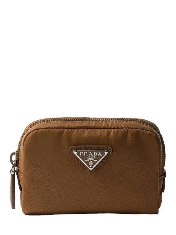 Prada Micro Re-nylon Pouch - Brown