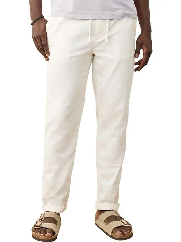 Marine Layer Regular Fit Saturday Stretch Beach Pants - White
