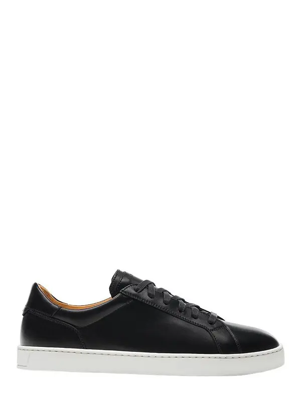 Magnanni Lace-up Leather Sneakers - Black