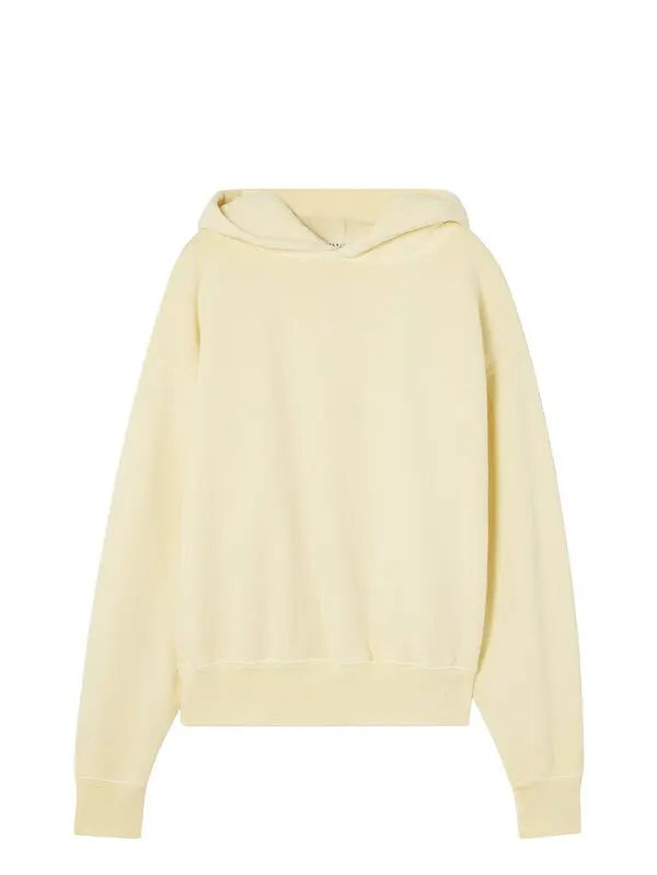 SLVRLAKE Cinch Cotton-jersey Hoodie - Yellow