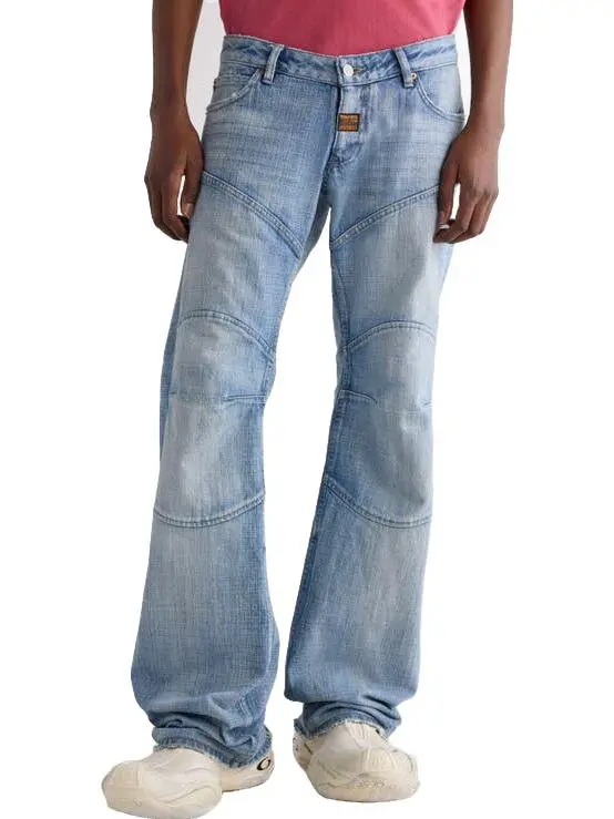 Balenciaga Fitted Low Rise Bootcut Jeans - 4200 Blue