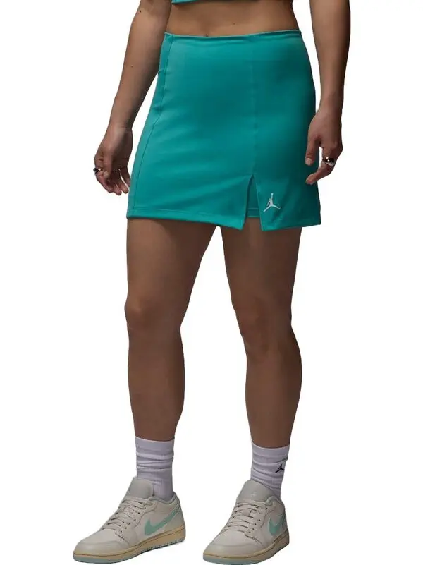 JORDAN Jumpman Knit Skort - Washed Teal/ White