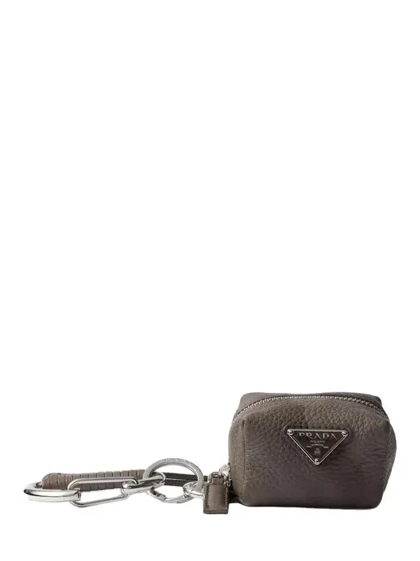 Prada Leather Bag Charm - Grey