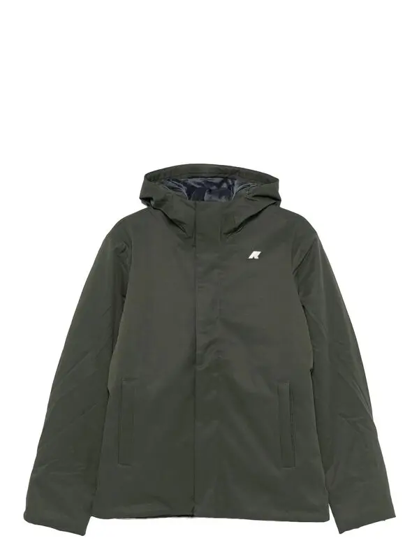 K-WAY Short Jacket - Black Olive-blue Airforce