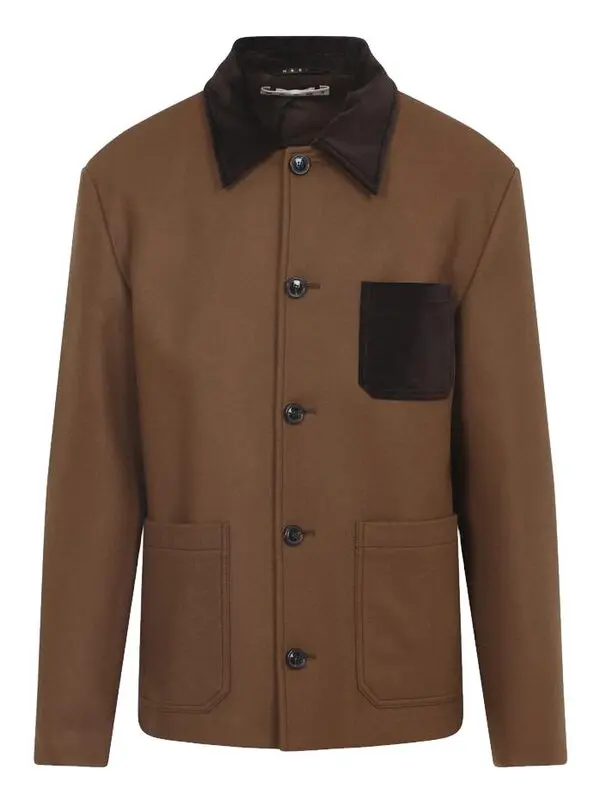 Marni Virgin Wool Workwear Jacket - Brown