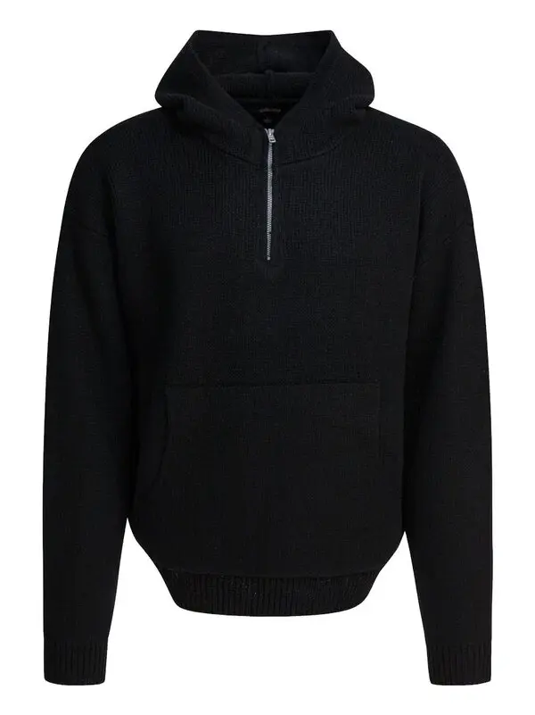StÜssy Zipped Wool Sweater - Black