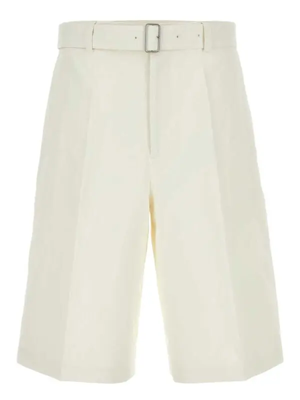 JIL SANDER Linen Bermuda Shorts - White