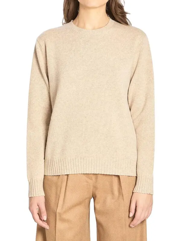 Max Mara Cashmere Crew Neck Sweater - Beige