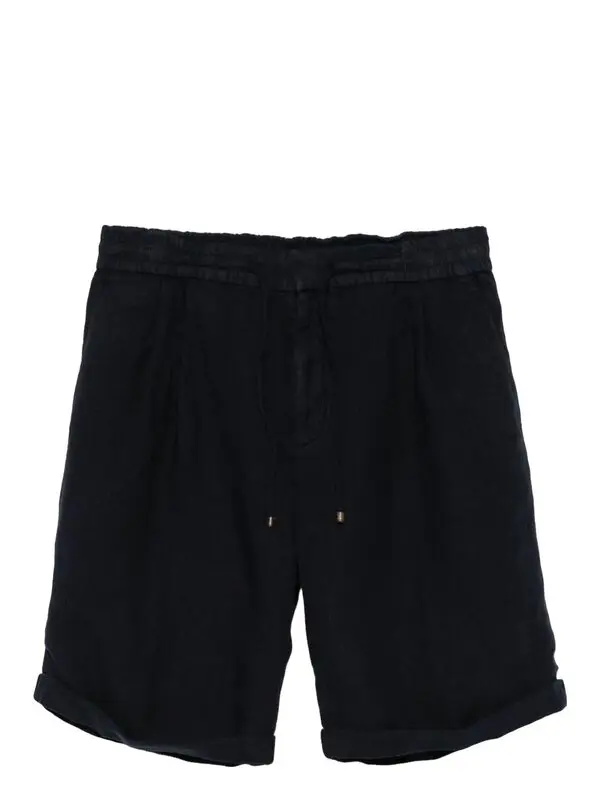 Brunello Cucinelli Linen Bermuda Shorts - Blue