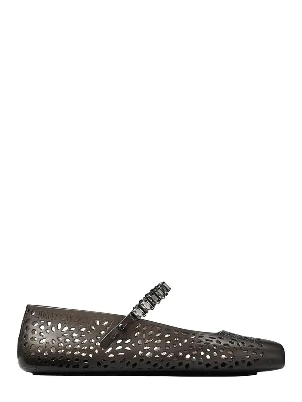 JIMMY CHOO Jelly Ballet Flats - Black