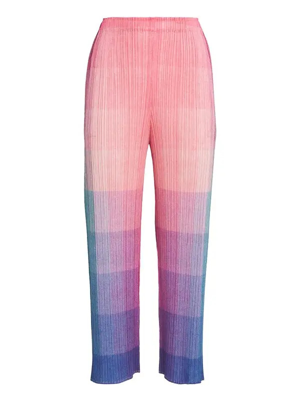 Issey Miyake Pleated Photon Straight Trousers - Pink